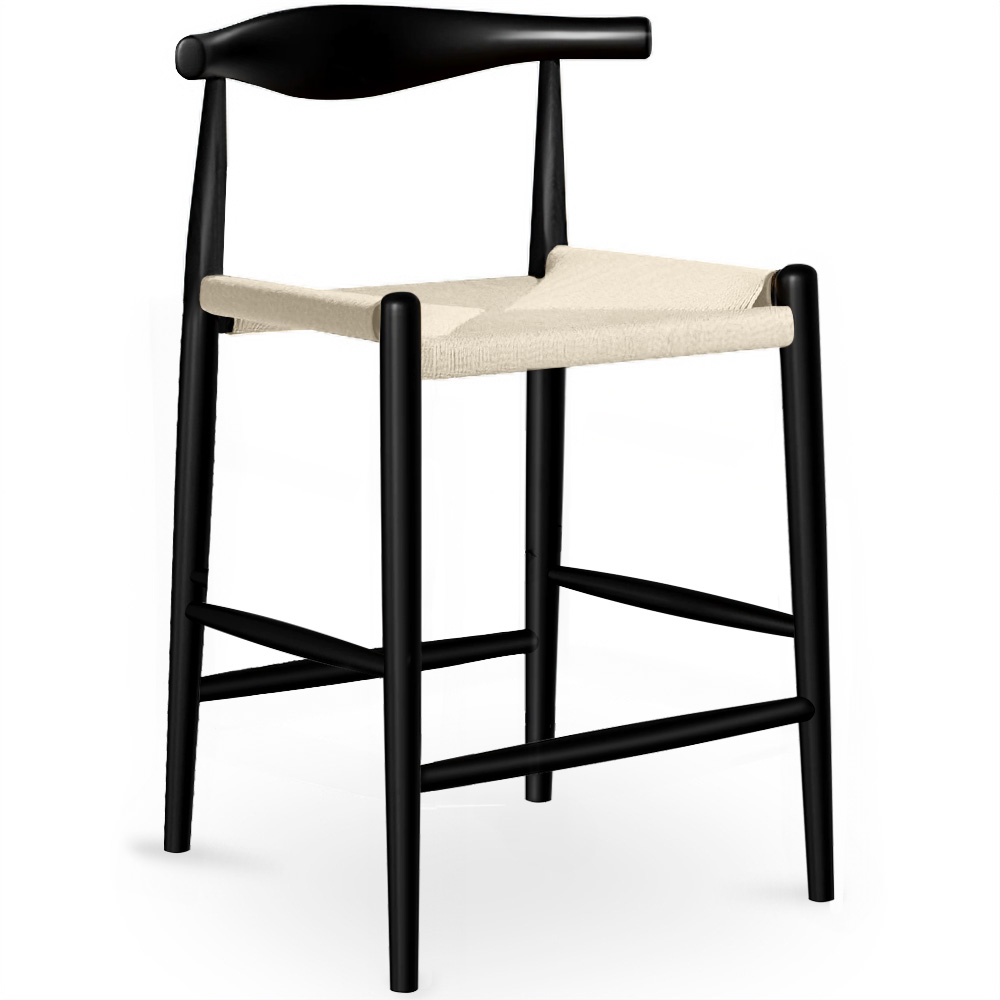 Boho Bali Design Wooden Stool - 65cm - Elb | Privatefloor