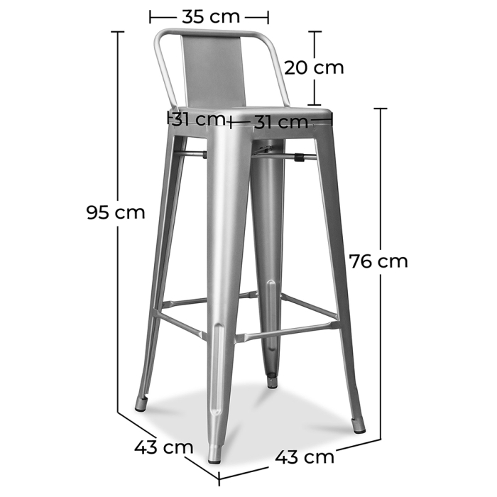 Bar Chairs Dimensions Minori Outdoor Modern Bar Stool