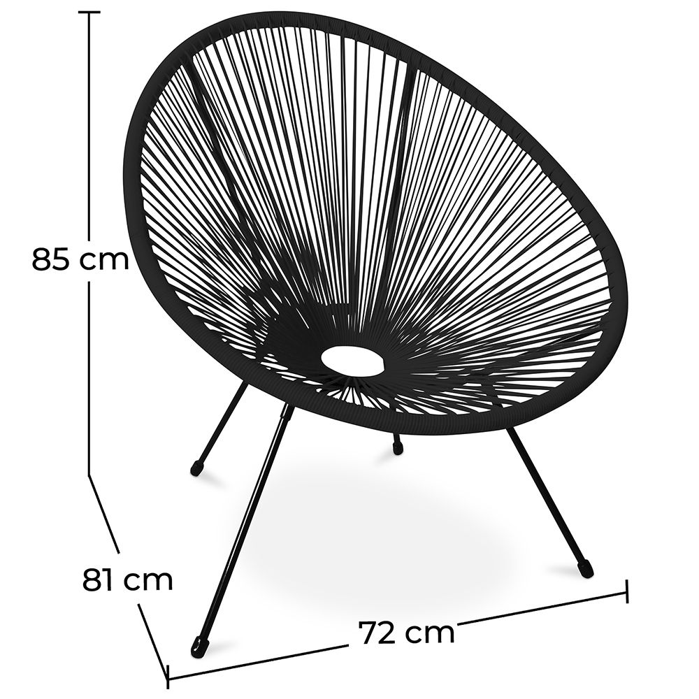 Black acapulco chair store